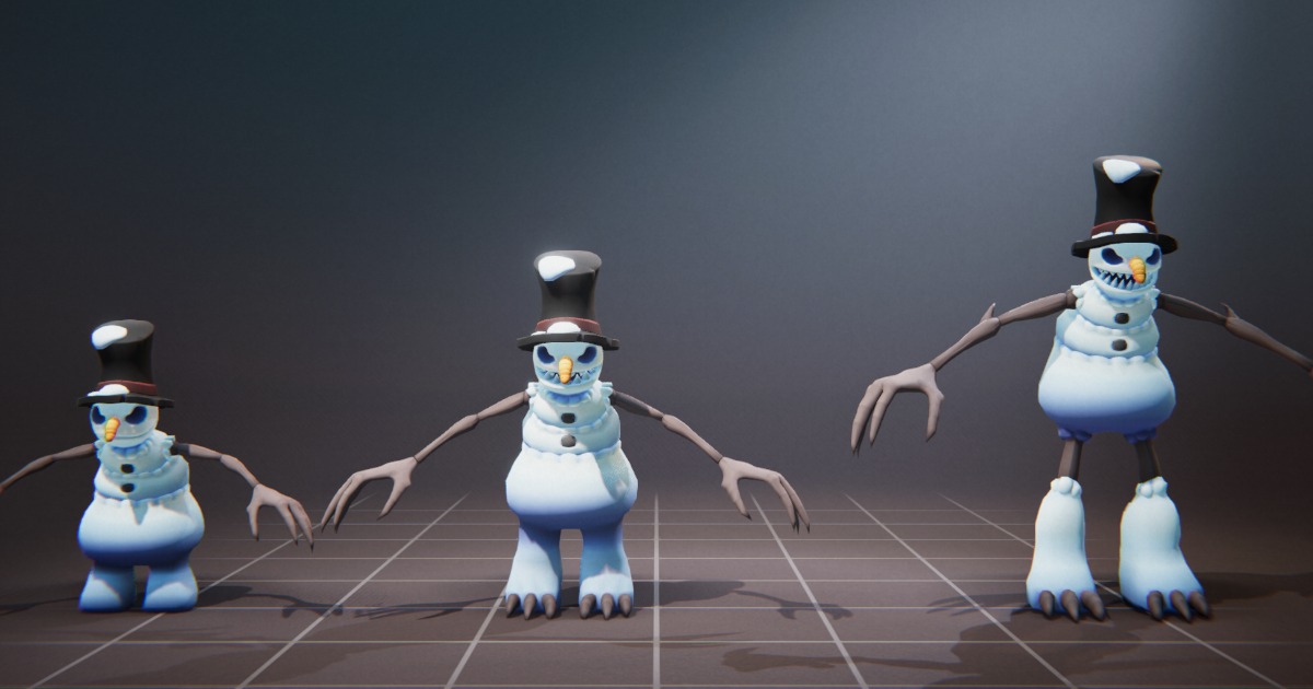 Snow Man Family - Character + Animations | 3D Creatures | Unity Asset Store