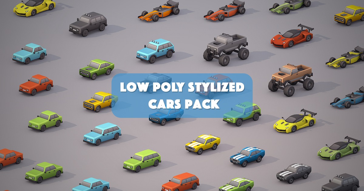 Low Poly Stylized Cars Pack | 3D Vehicles | Unity Asset Store