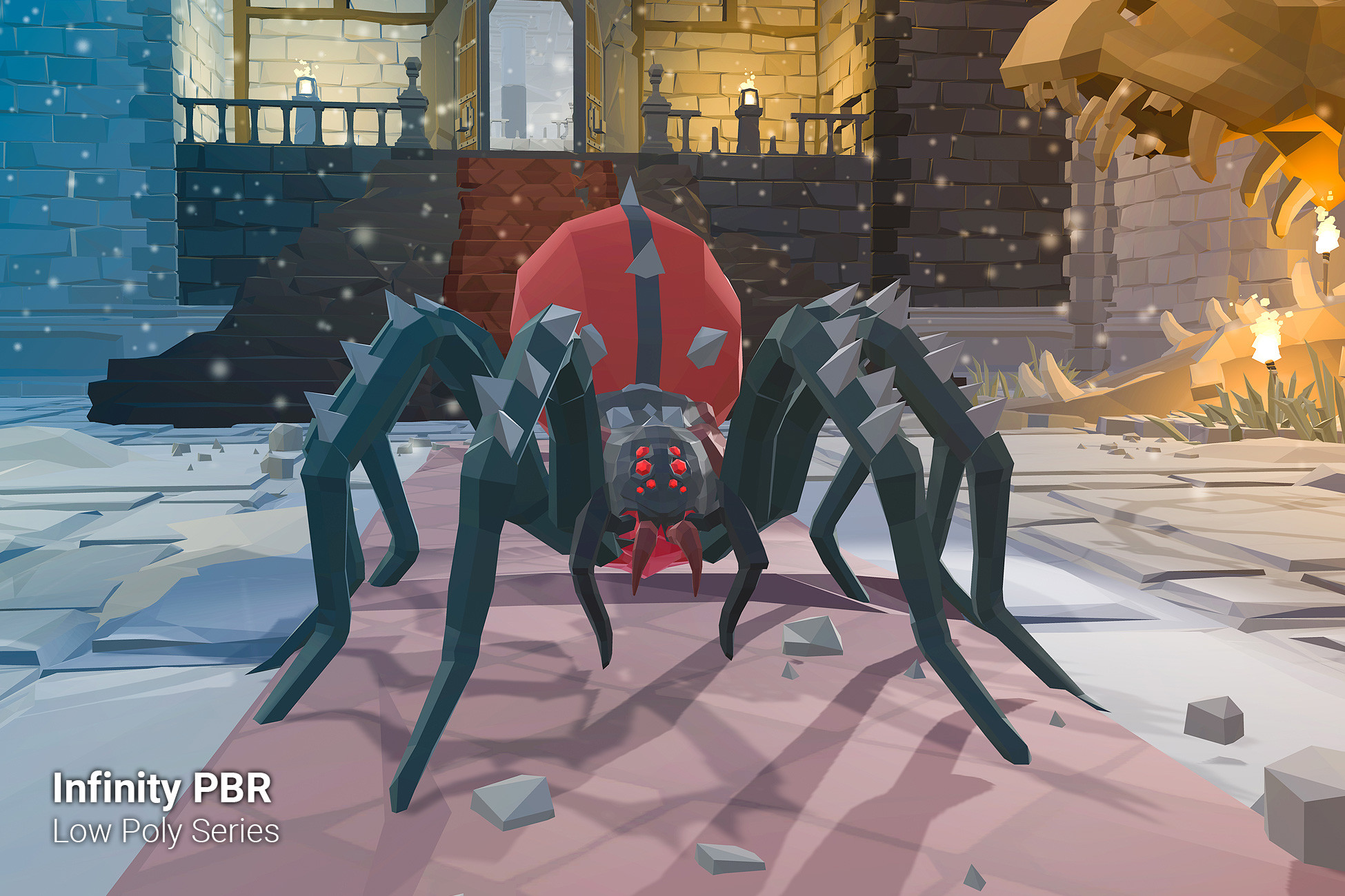 Low Poly Character - Spider - Fantasy RPG | 3D 생물 | Unity Asset Store