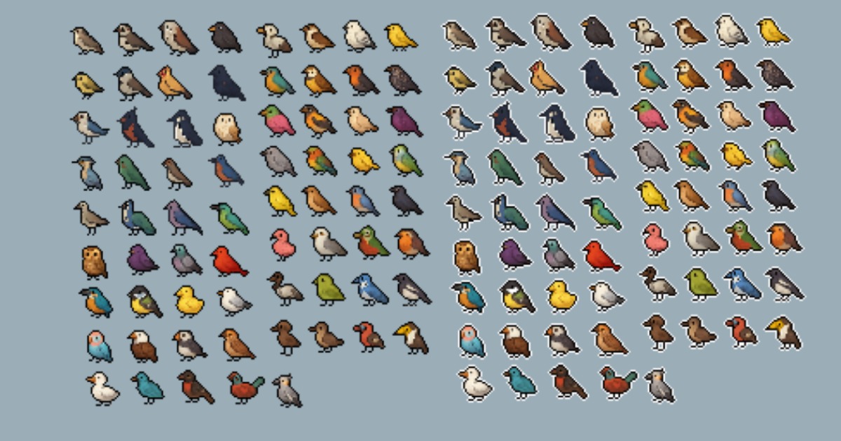 69 pixel art birds icons | 2D Icons | Unity Asset Store