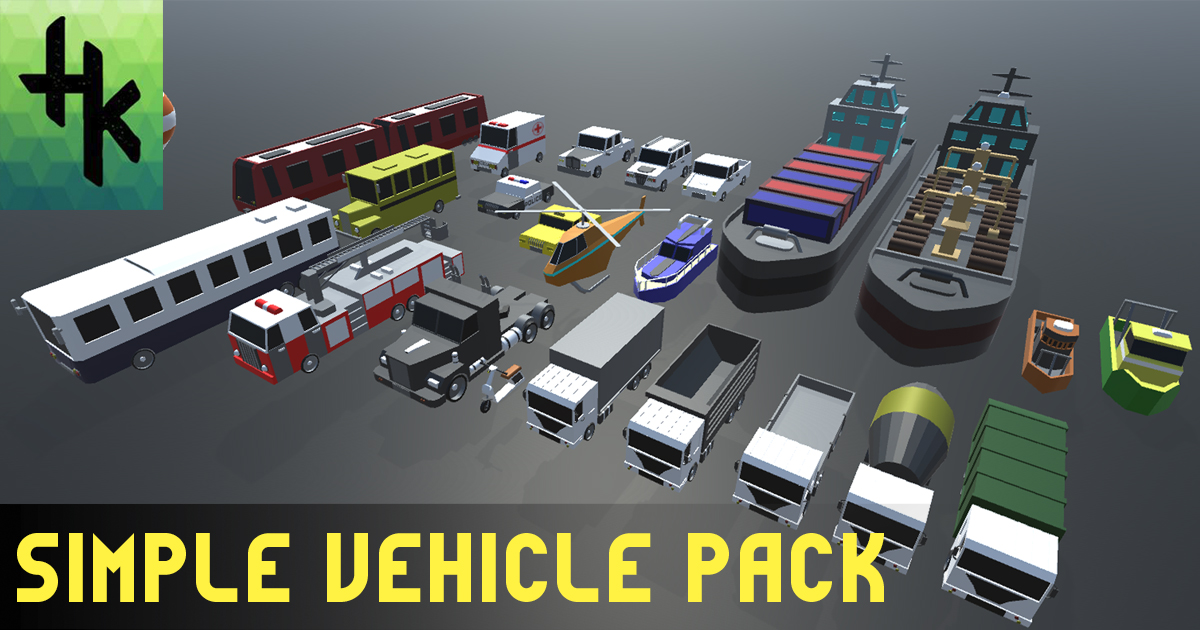 Simple Vehicle Pack | 3D Vehicles | Unity Asset Store