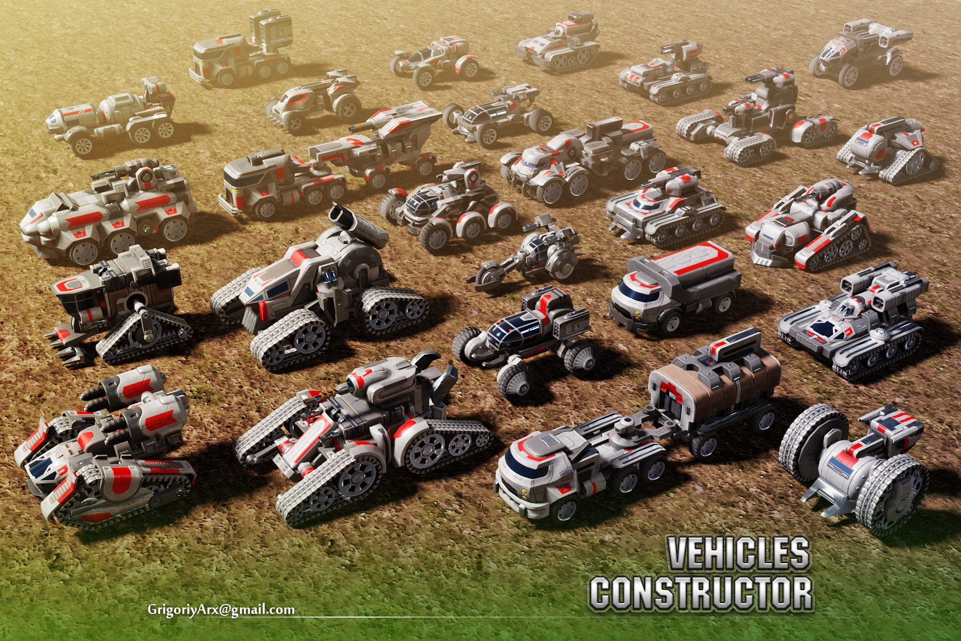 Vehicles constructor | 3D Land | Unity Asset Store