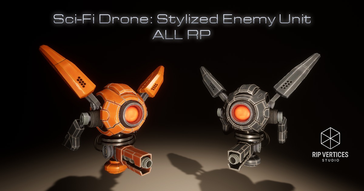 Sci-Fi Drone: Stylized Enemy Unit | 3D Robots | Unity Asset Store