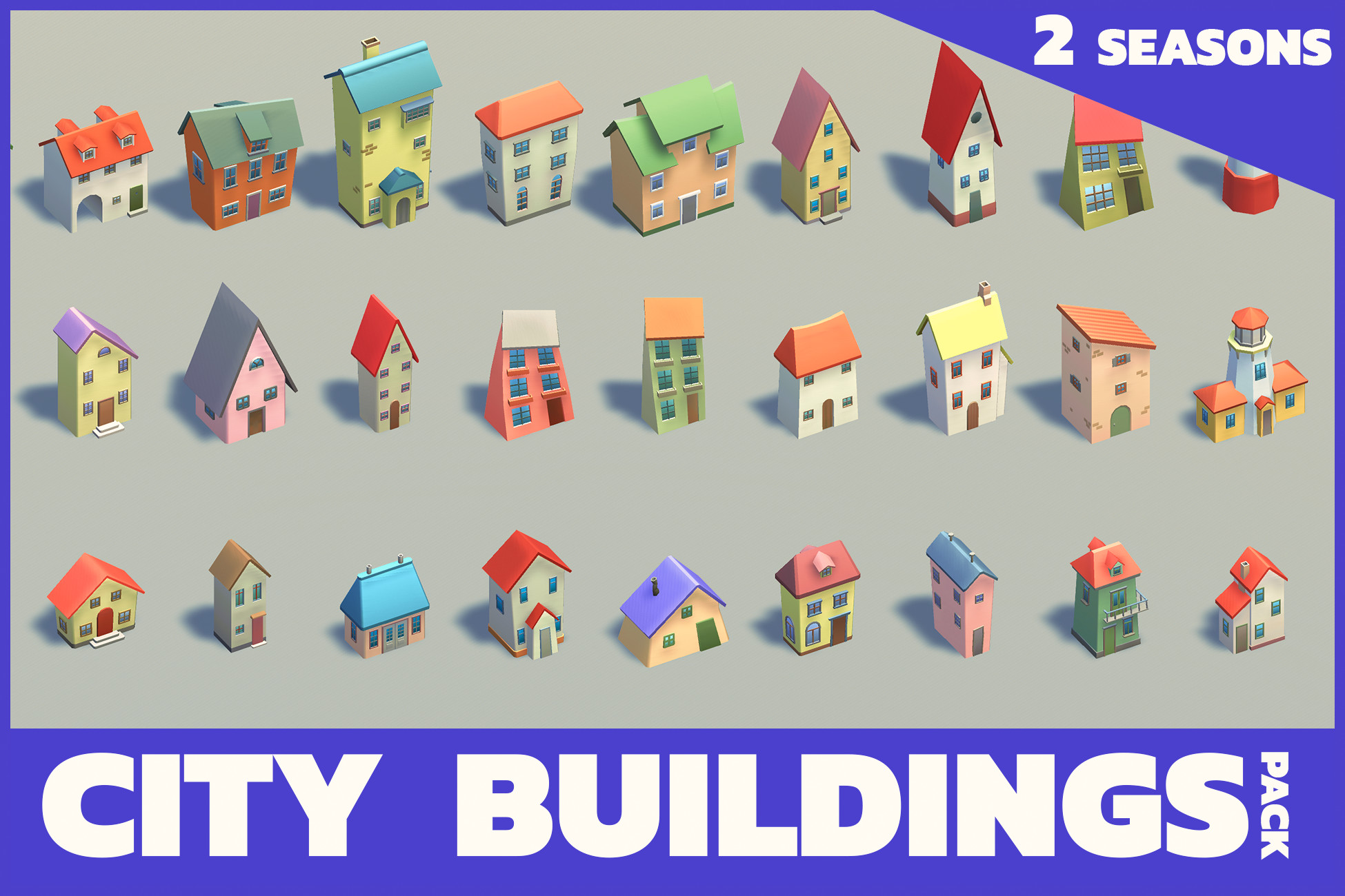 Cartoon Stylized buildings | 3D Urban | Unity Asset Store