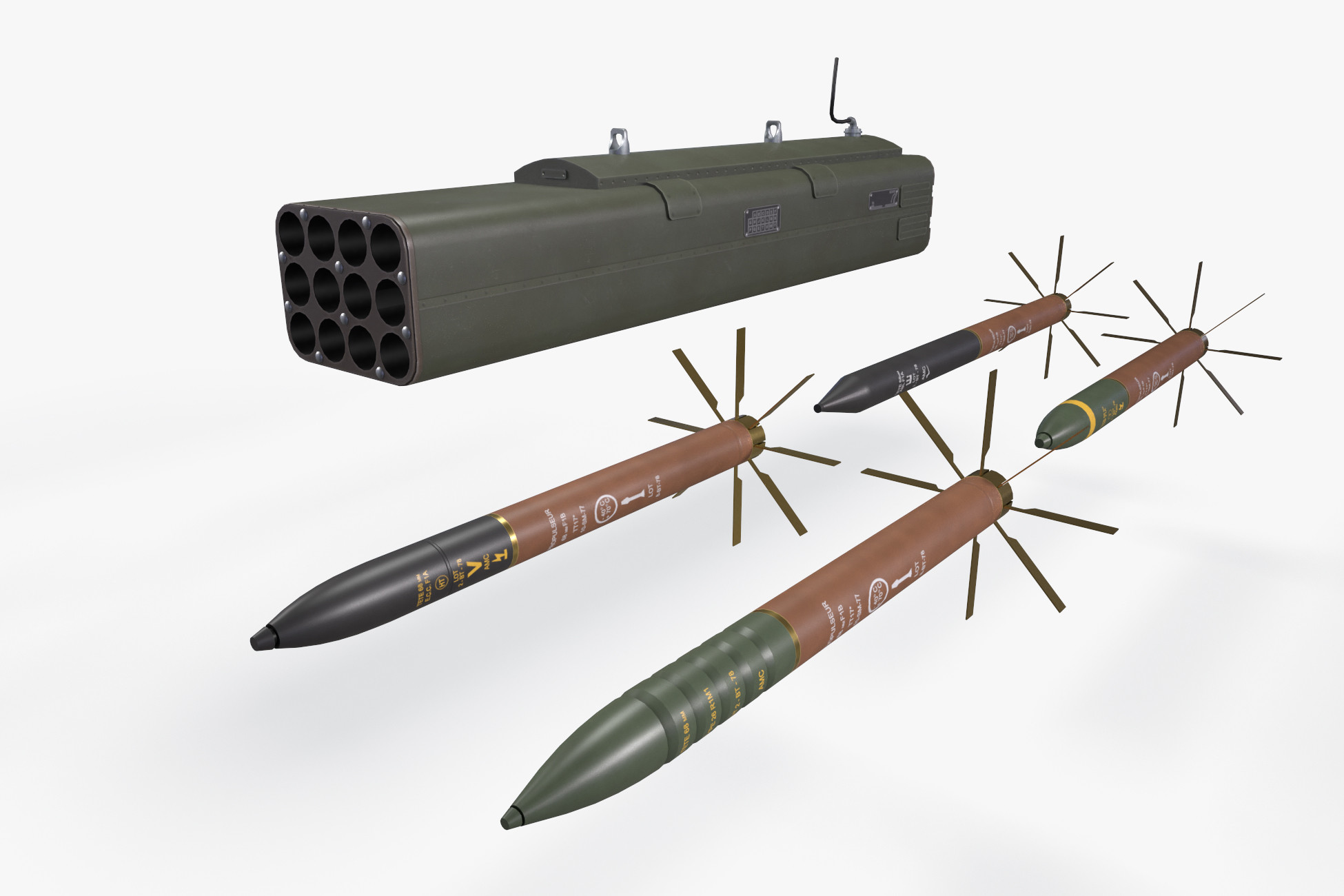 Telson 12 Launcher With Missiles | 3D Weapons | Unity Asset Store