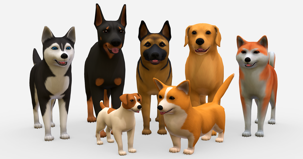 Toon dogs pack | 角色 | Unity Asset Store