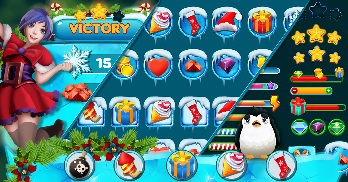 Frozen UI Pack | 2D GUI | Unity Asset Store