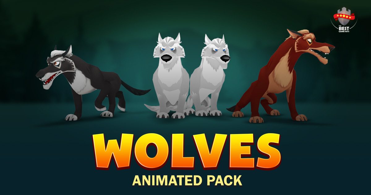 Wolves animated pack | 3D Animals | Unity Asset Store
