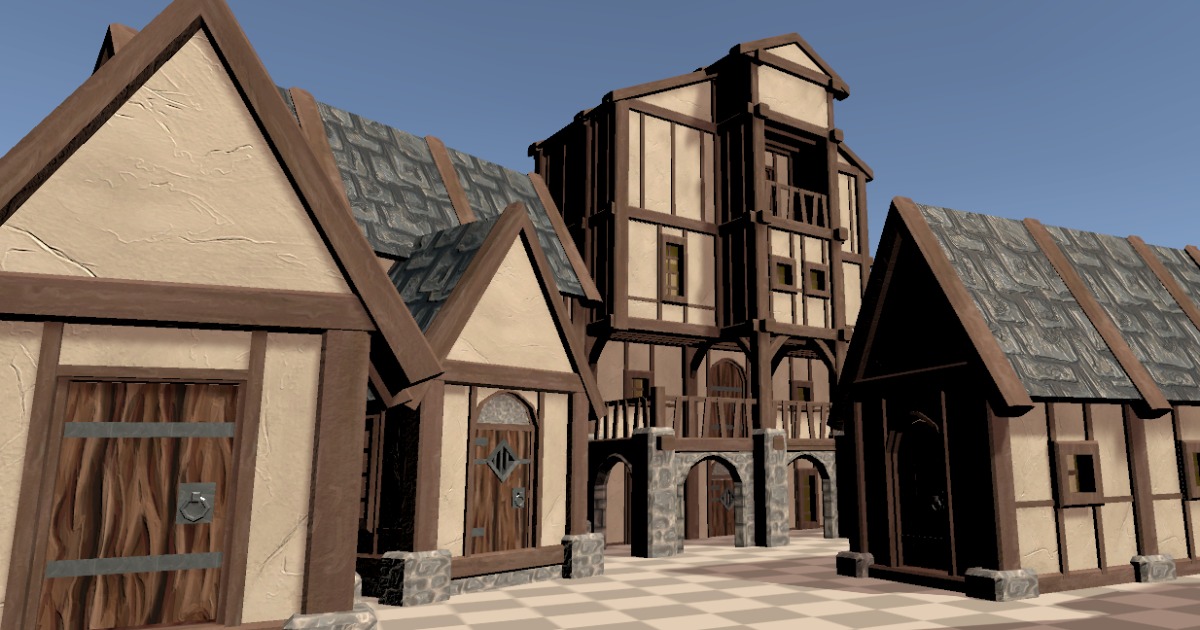 Medieval Fantasy Building Base Set | 3D Fantasy | Unity Asset Store
