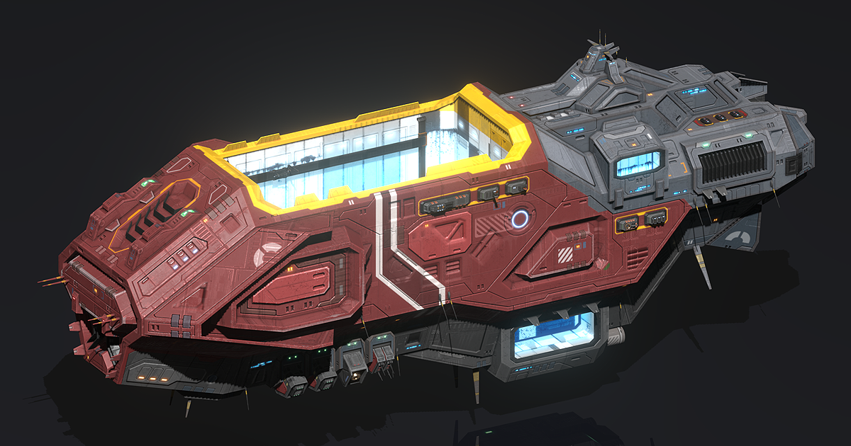 Scifi Mobile Shipyard Class II | 3D 우주 | Unity Asset Store