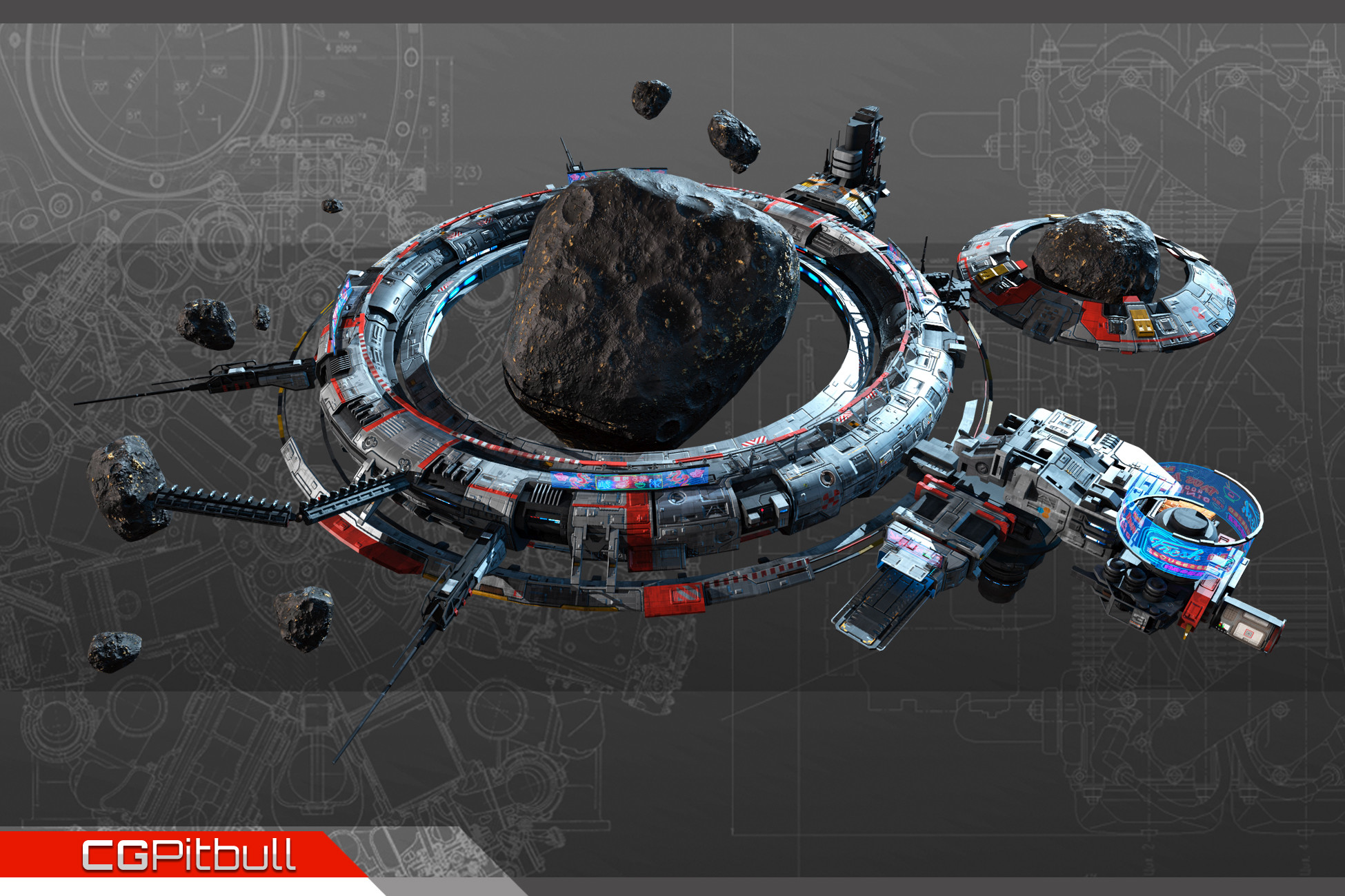 MODULAR # Mining Station | 3D Space | Unity Asset Store