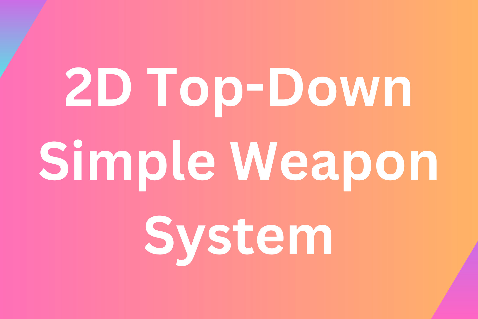 2D Top Down Simple Weapon System | 게임 툴킷 | Unity Asset Store