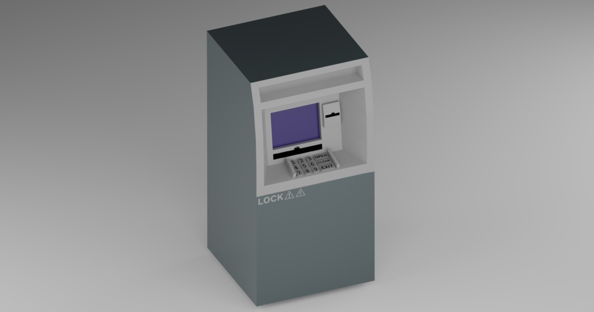ATM Low-Poly Model | 3D Props | Unity Asset Store