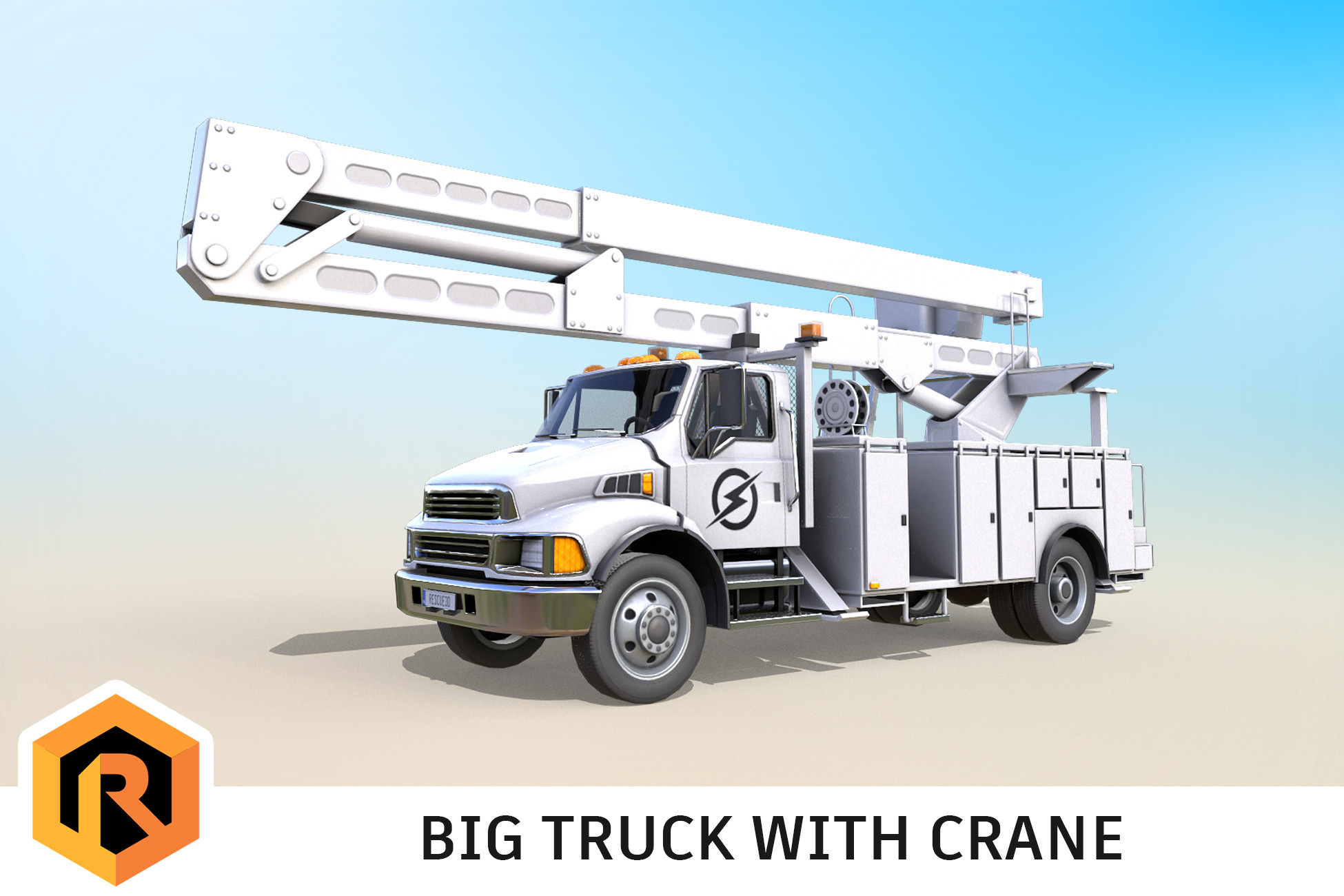 Big Truck With Crane | 3D Vehicles | Unity Asset Store