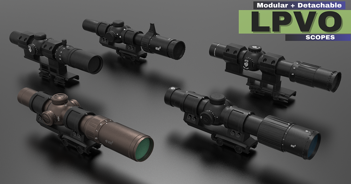LPVO SCOPES | 3D Guns | Unity Asset Store