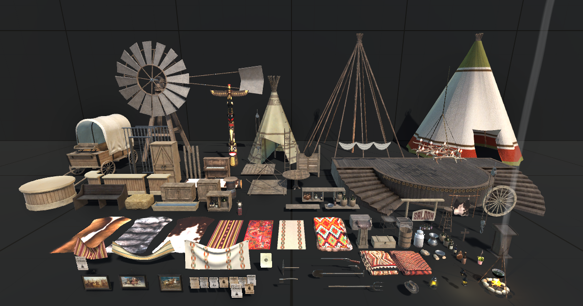 Western props | 3D Props | Unity Asset Store