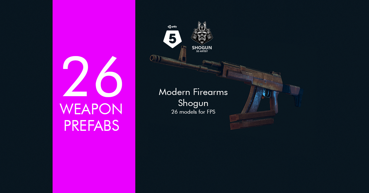 Modern Firearms Shogun | 3D Weapons | Unity Asset Store
