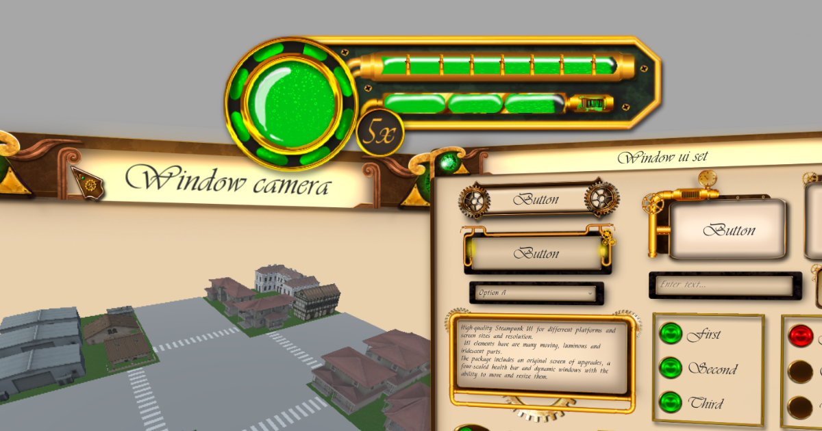 Steampunk windows | 2D Icons | Unity Asset Store