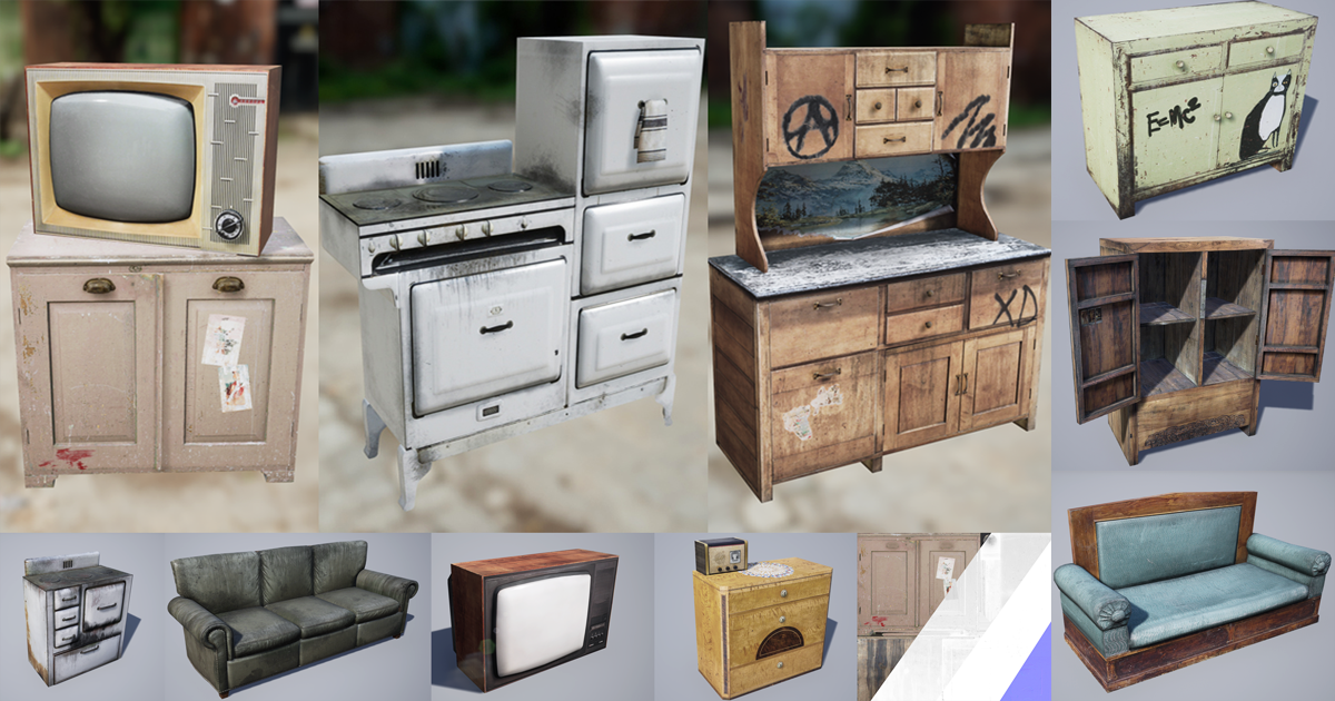 Big Furniture Pack PBR | 3D Furniture | Unity Asset Store