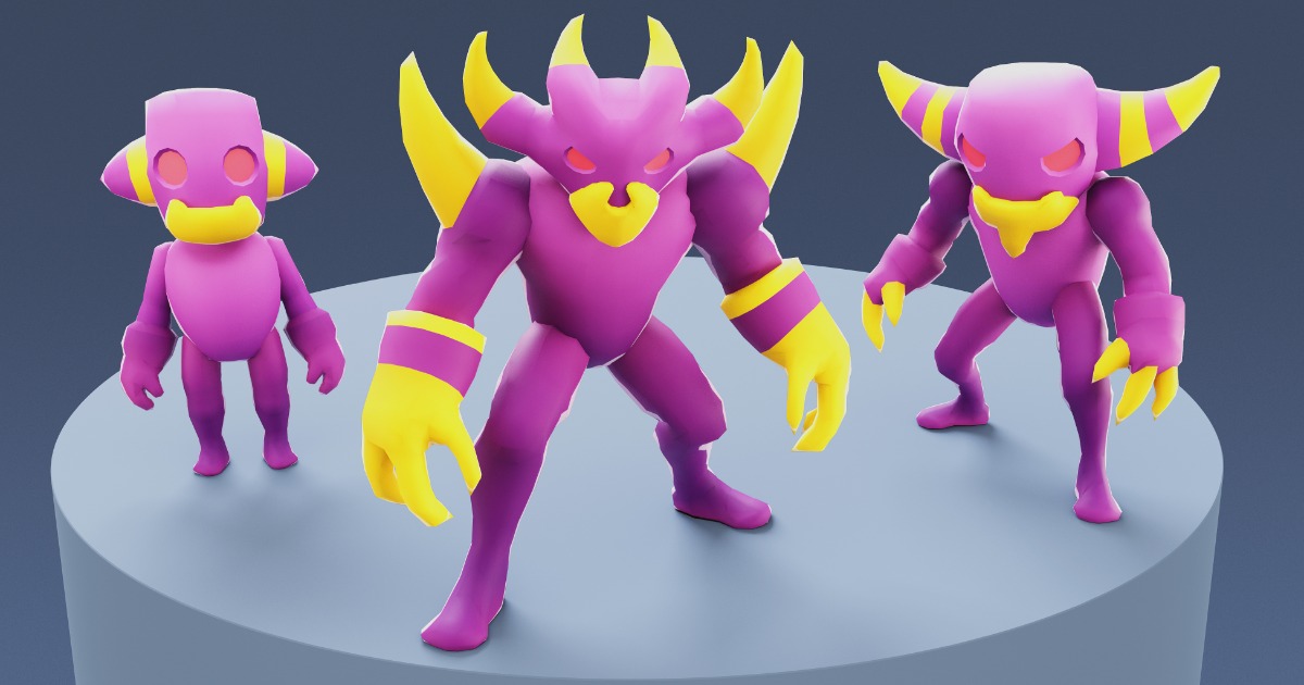 Cartoon Characters - Devil Warriors | 3D Creatures | Unity Asset Store