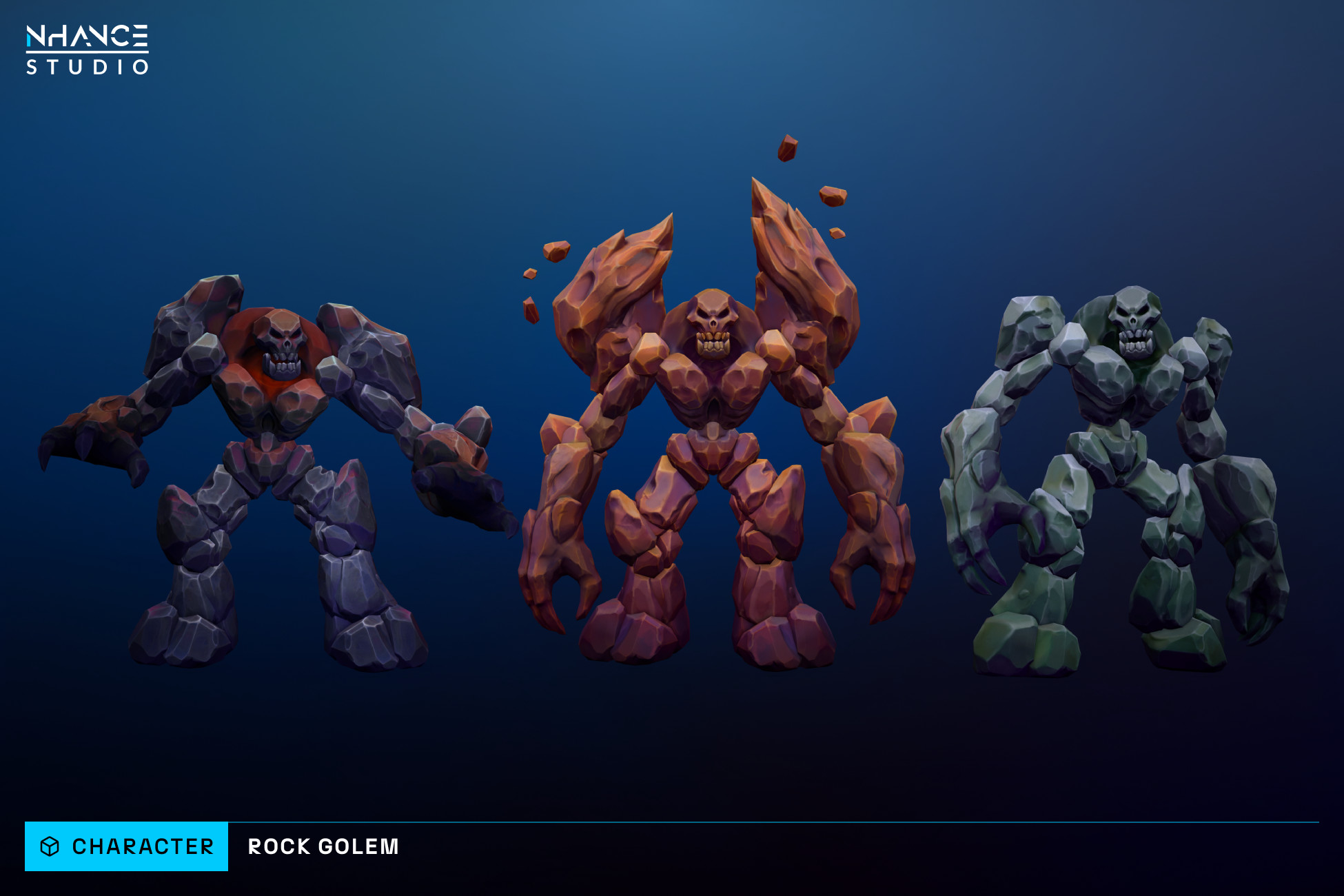 Modular Stylized Fantasy Rock Golem | 3D キャラクター | Unity Asset Store