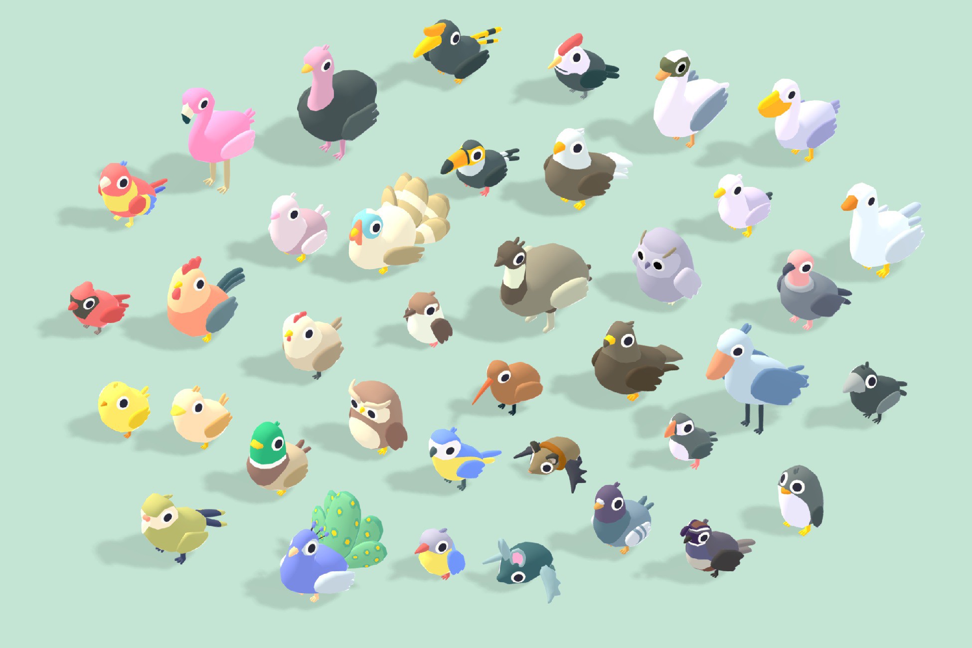 Quirky Series - Birds Bundle | キャラクター | Unity Asset Store