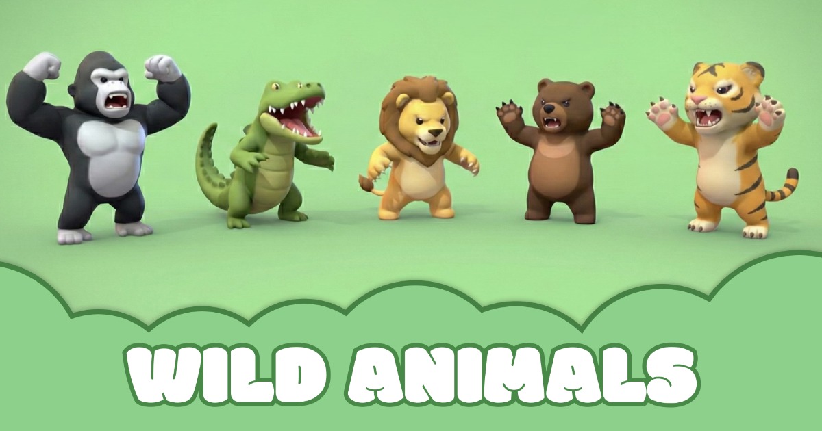 Cartoon Wild Animals - Lowpoly Stylized Animal Characters | Characters ...