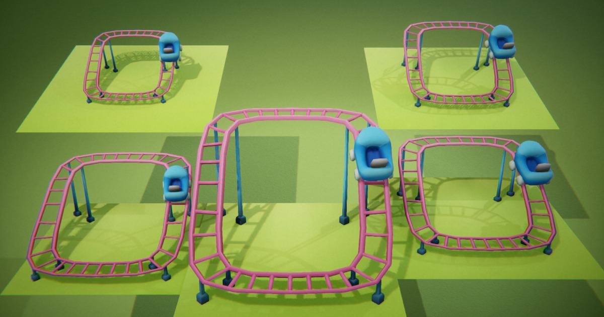 Roller Coaster Building Level Up - 5 Stages | 3D Environments | Unity ...