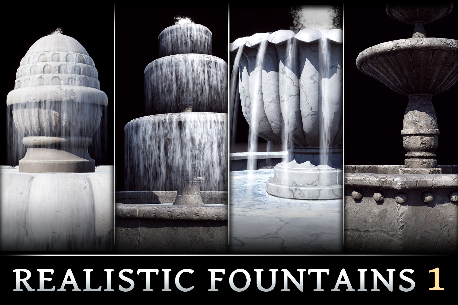 Realistic Fountains 1 | 3D 道具 | Unity Asset Store