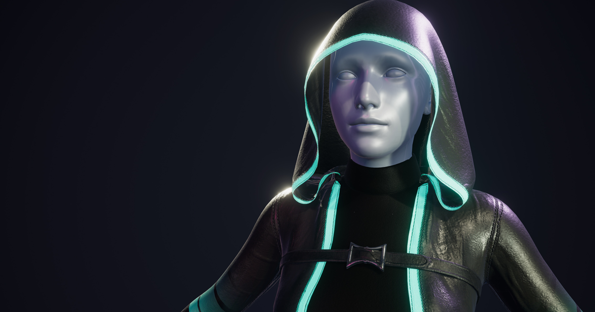 Shadow Villain Outfit Female from Tafi | 3D Clothing | Unity Asset Store