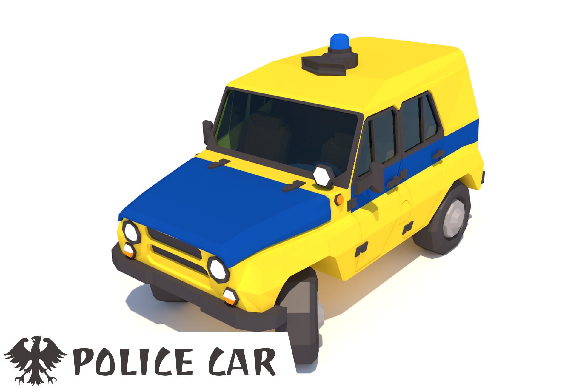 POLY police car | 3D Land | Unity Asset Store