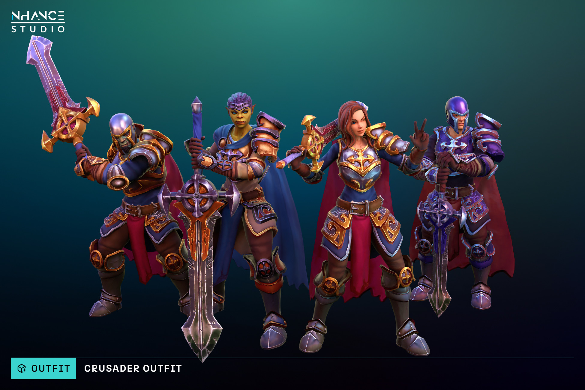 Stylized Crusader Outfit | 3D Characters | Unity Asset Store