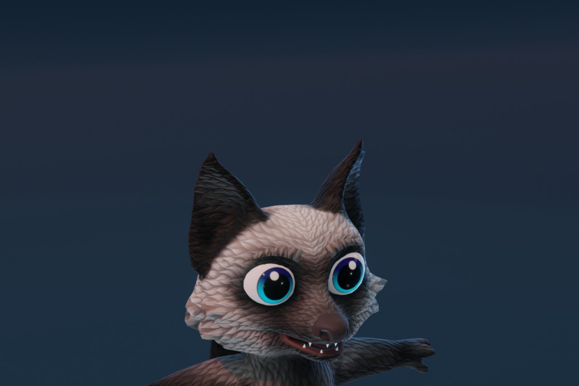 Cartoon Silver Fox Animated 3D Model | Characters | Unity Asset Store
