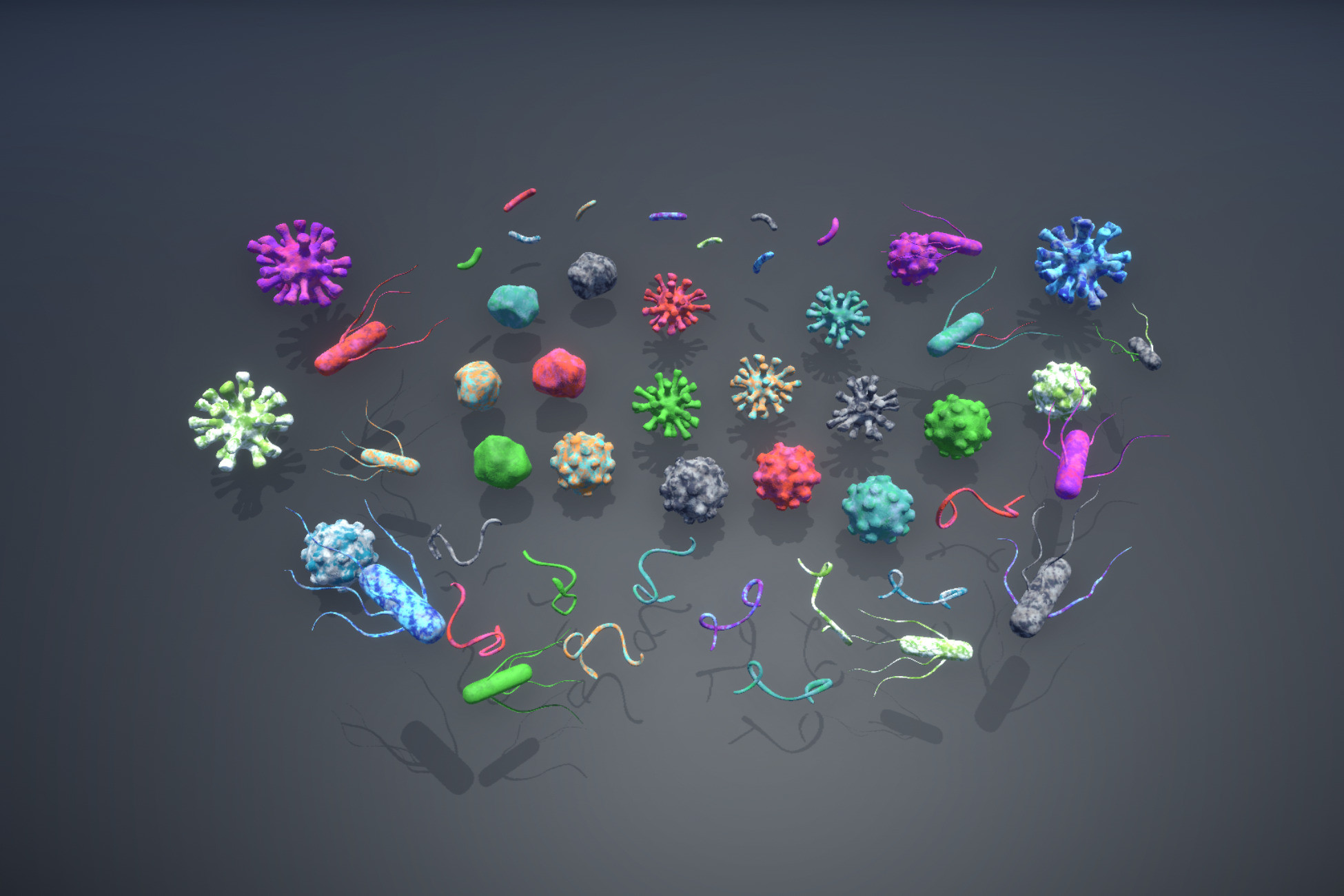 50+ Viruses(Animated 3D pack) | 3D Characters | Unity Asset Store