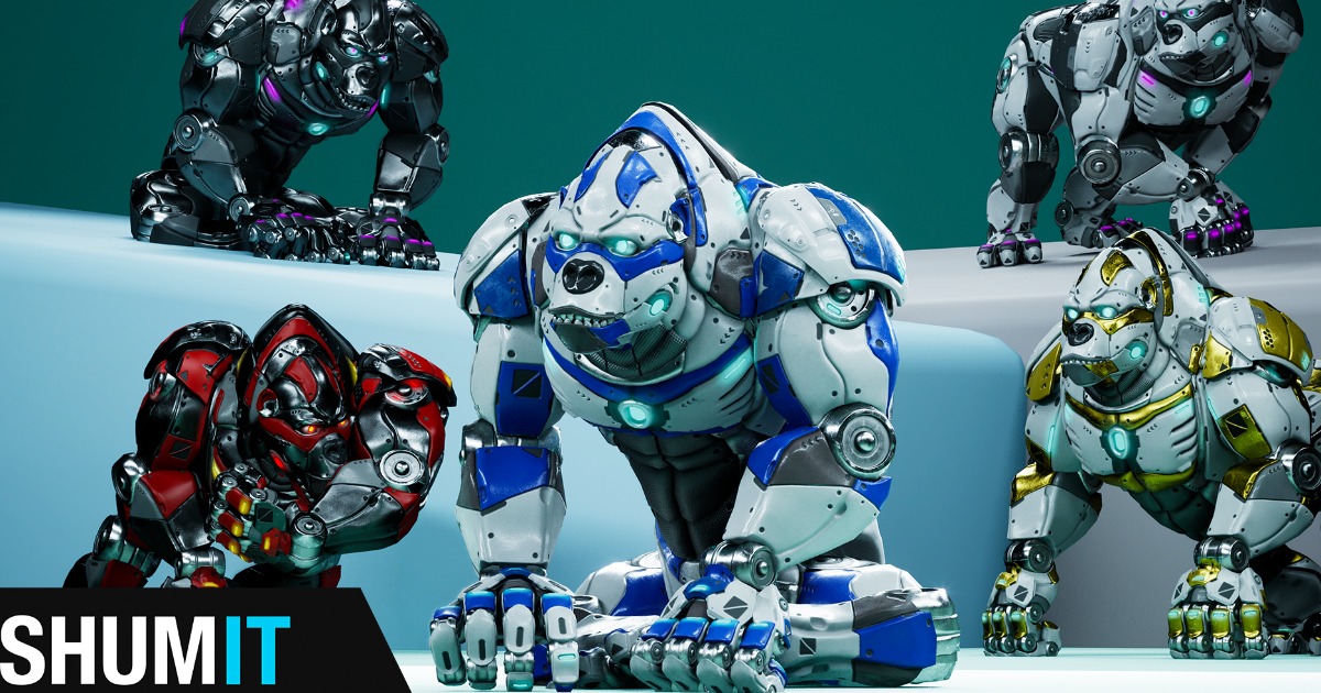 Sci-Fi Gorilla | 3D Characters | Unity Asset Store