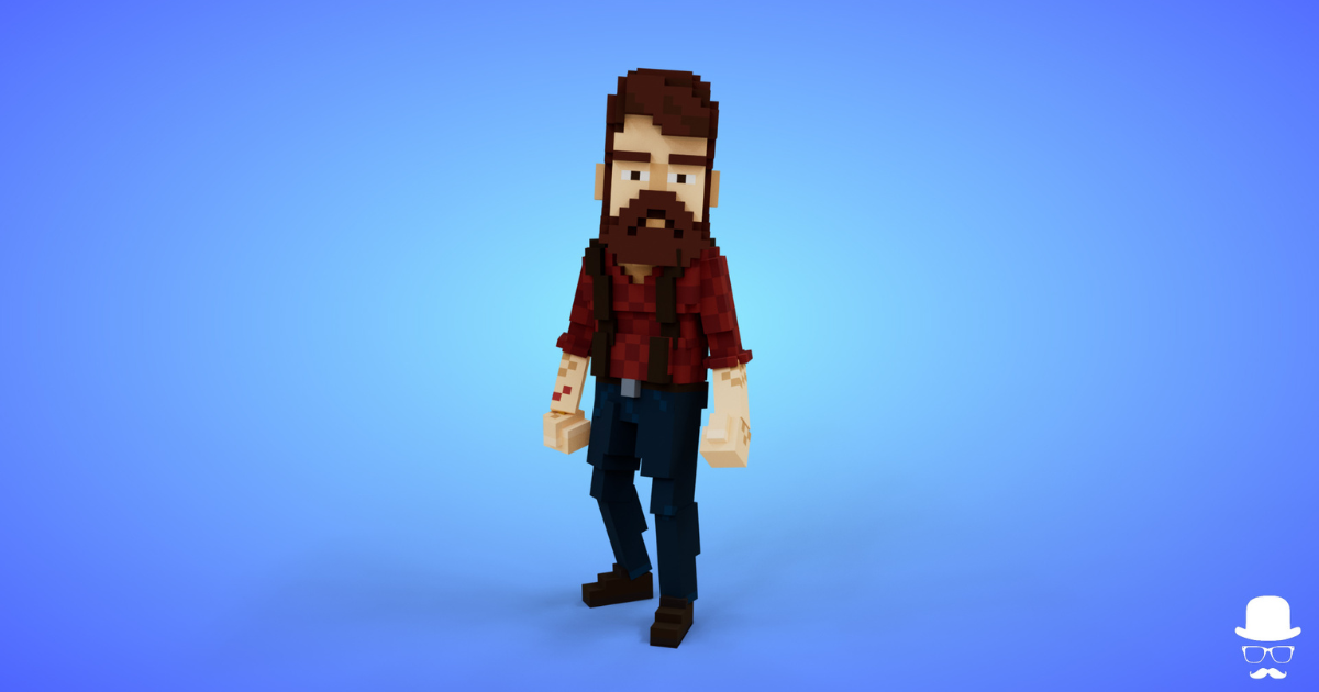 Voxel 3D Character - WoodCutter Model | Characters | Unity Asset Store