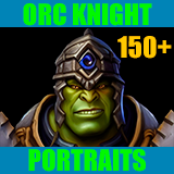 Orc Knight RPG Character Portraits Icon Pack