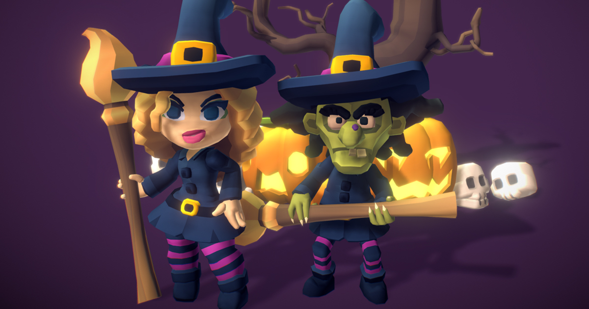 Halloween Witches - Proto Series | 3D Humanoids | Unity Asset Store