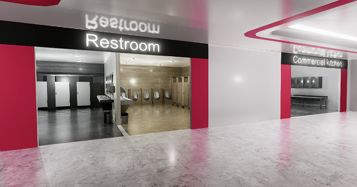 Public Kitchen Restroom Lounge Furniture | 3D Interior | Unity Asset Store