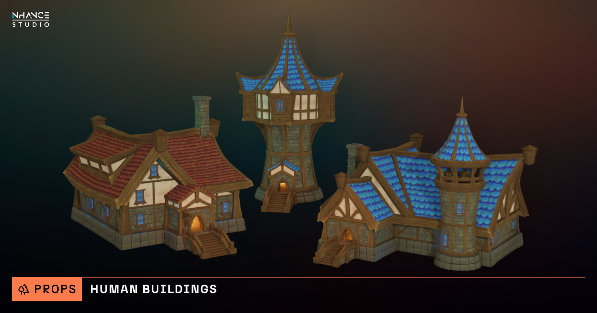 Stylized Human Buildings | 3D Environments | Unity Asset Store