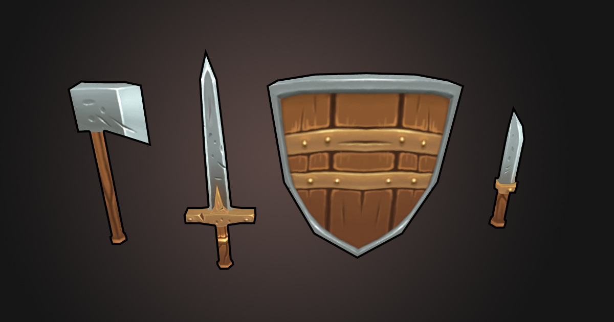 Handpainted Melee Weapon Pack | 3D Weapons | Unity Asset Store