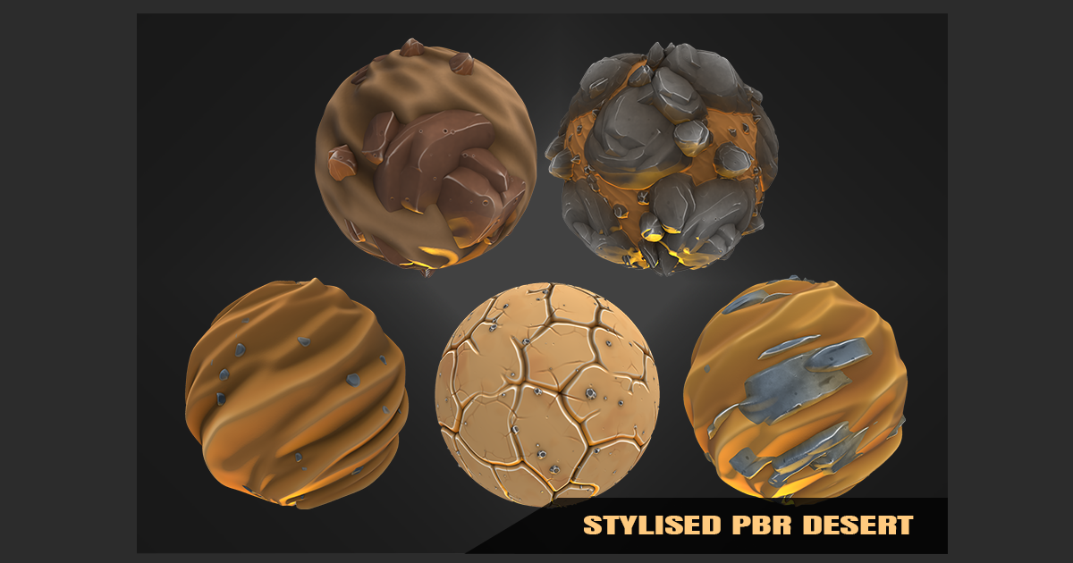 Stylized Desert PBR Materials Vol 01 | 2D 바닥 | Unity Asset Store