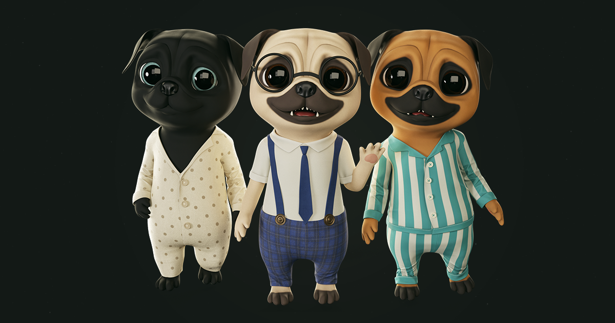 Dog pug - Pig | 3D Animals | Unity Asset Store