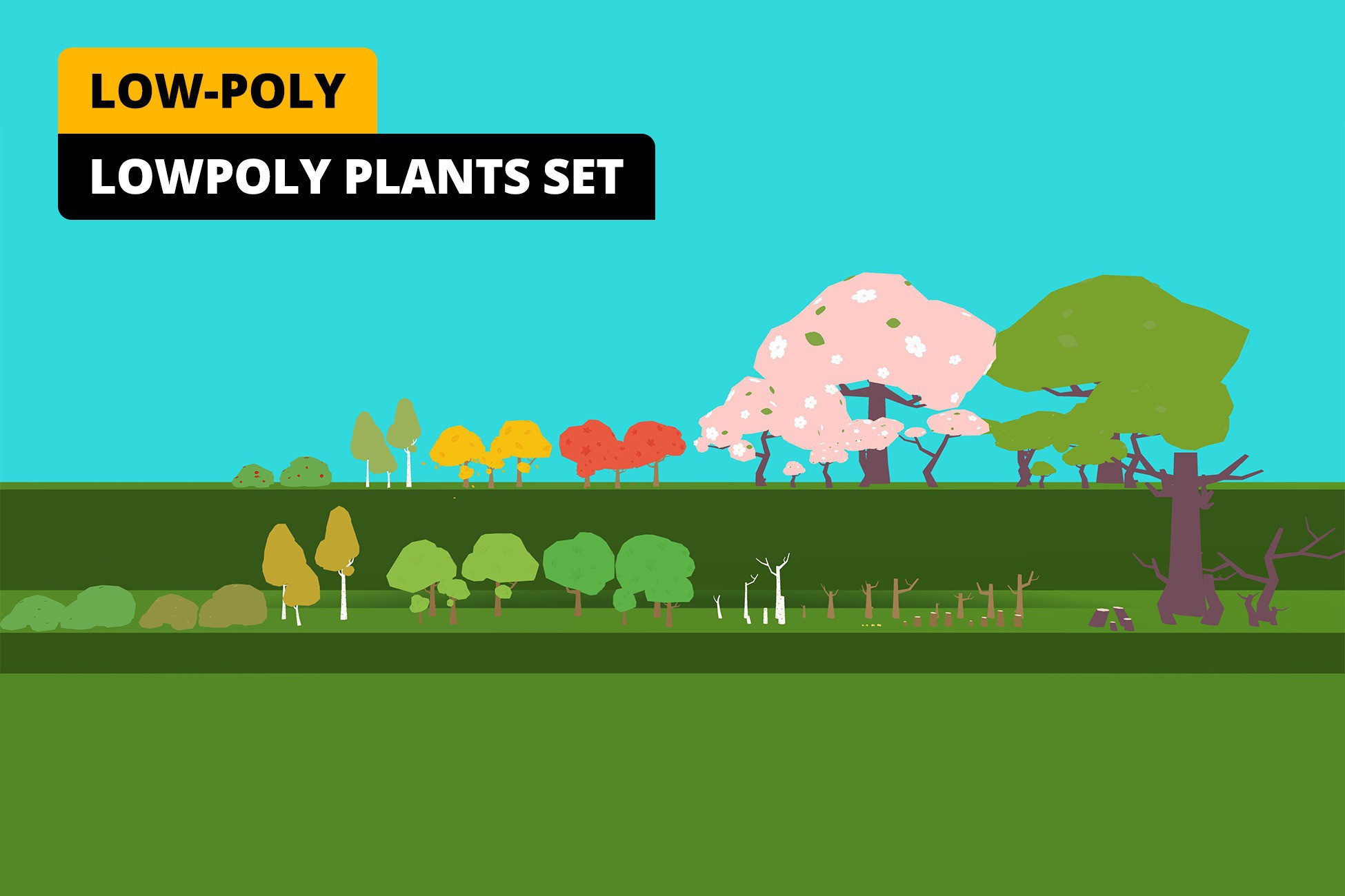 Low Poly Plants Set(Animated) | 3D Vegetation | Unity Asset Store