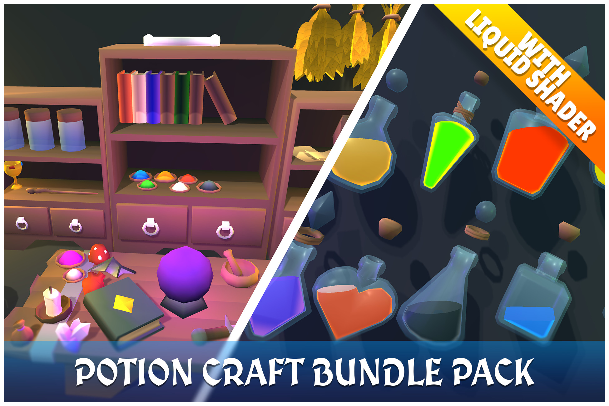 ToonTastic - Potion Craft Bundle Pack (with Liquid Shader) | 3D Fantasy ...