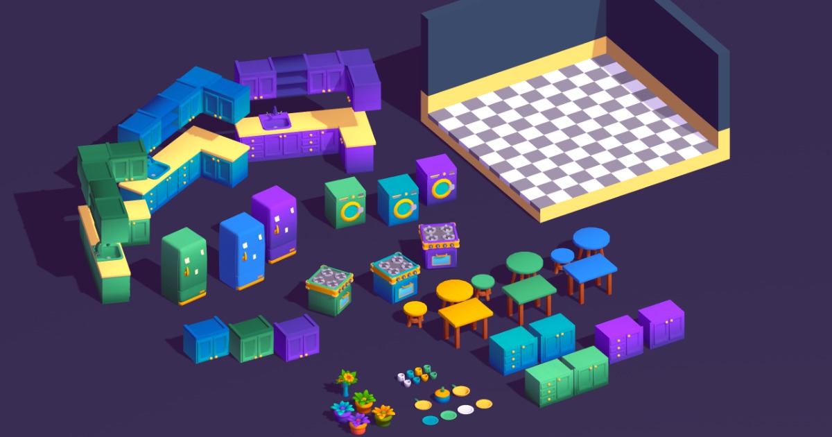 3D Game Ready Kitchen Mini Pack | 3D Environments | Unity Asset Store