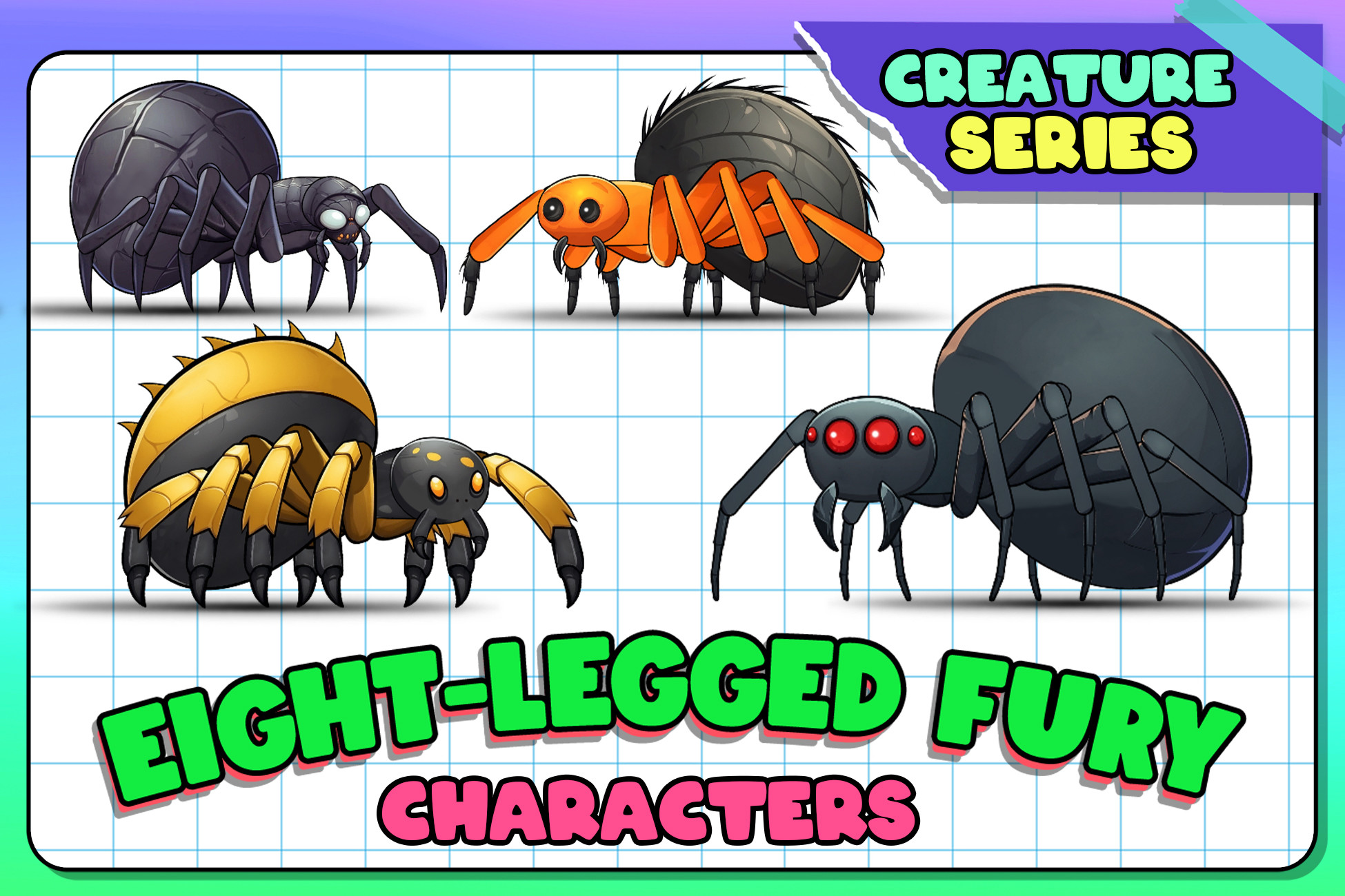Eight Legged Fury 2D Animated Character (Creature Series) by ...