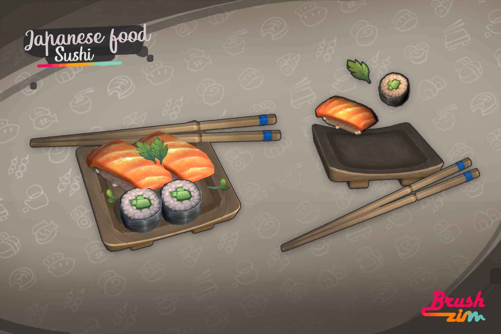 Japanese food - Sushi Free | 3D Food | Unity Asset Store