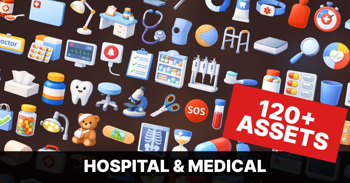 Hospital & Medical Game Asset Pack for Management, Care and Simulation ...