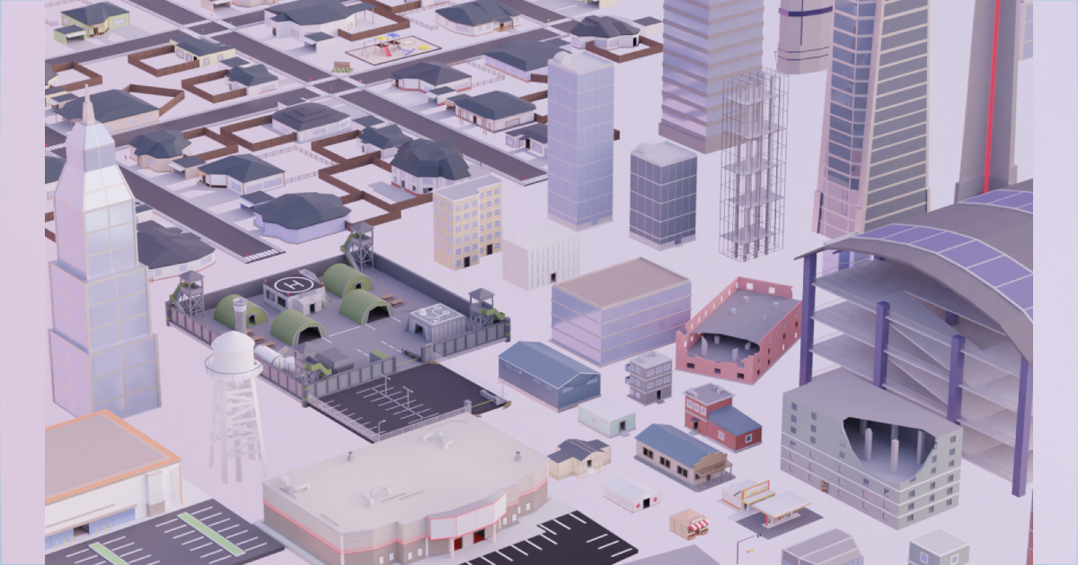 Mega Building Pack | 3D Urban | Unity Asset Store